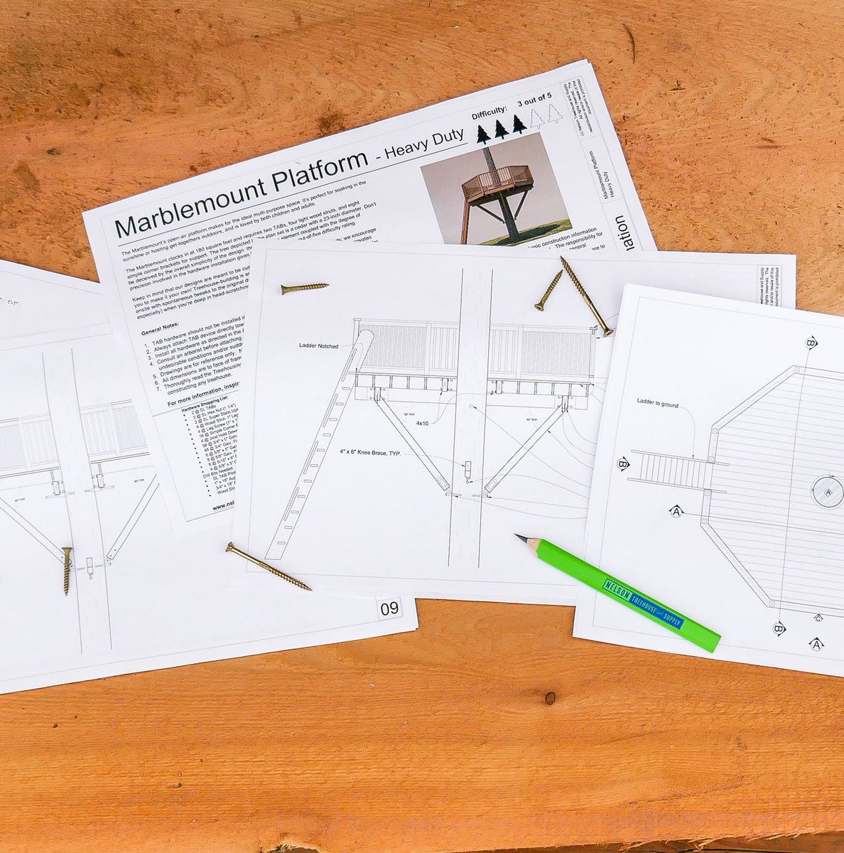 Treehouse Plans - Hard Copies – Be in a Tree